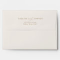 Ivory and Gold Calligraphy Addressed Wedding Envelope | Zazzle