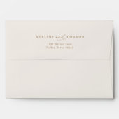 Ivory and Gold Calligraphy Addressed Wedding Envelope | Zazzle
