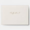 Ivory and Gold Calligraphy Addressed Wedding Envelope | Zazzle