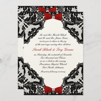 Ivory and Lace Wedding Invitation | Zazzle