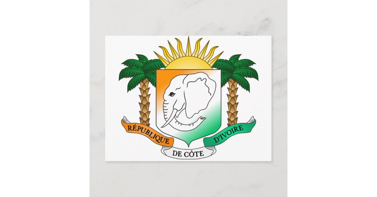 Ivory Coast coat of arms Postcard | Zazzle