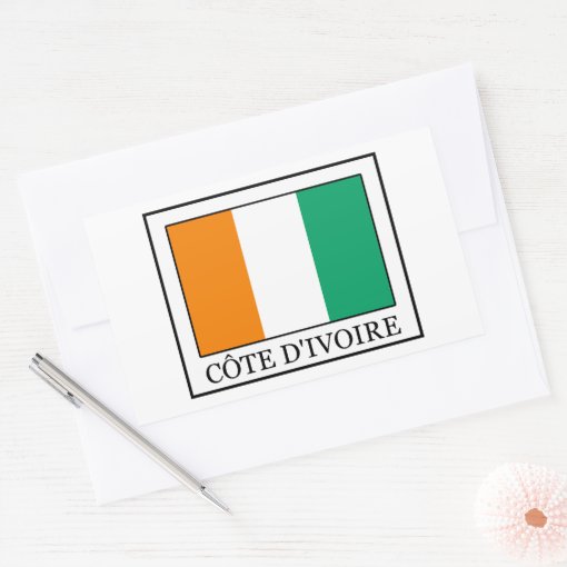 Ivory Coast Rectangular Sticker | Zazzle