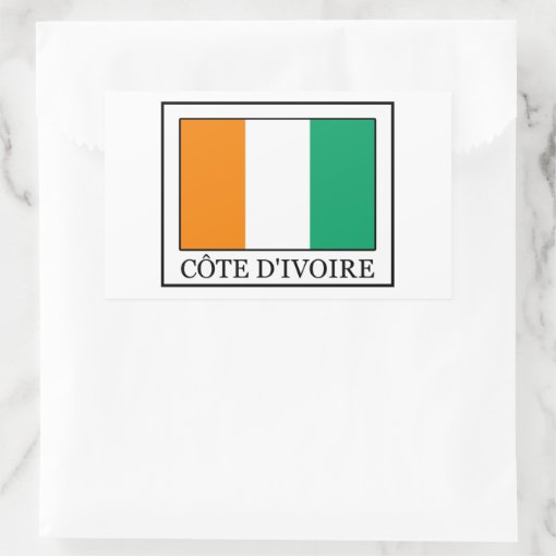 Ivory Coast Rectangular Sticker | Zazzle