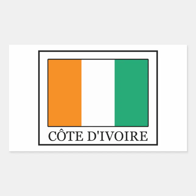 Ivory Coast Rectangular Sticker | Zazzle