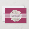 Ivory Colored Chic Orchid Wreath Modern Thank You Card | Zazzle