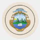 Ivory Costa Rica Passport Classic Round Sticker | Zazzle
