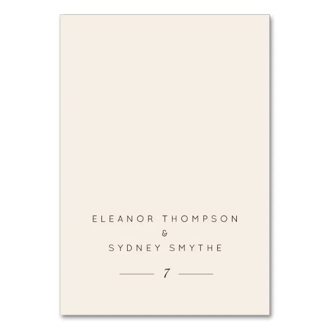 Ivory Cream Elegant Wedding Guest Table Place Card | Zazzle