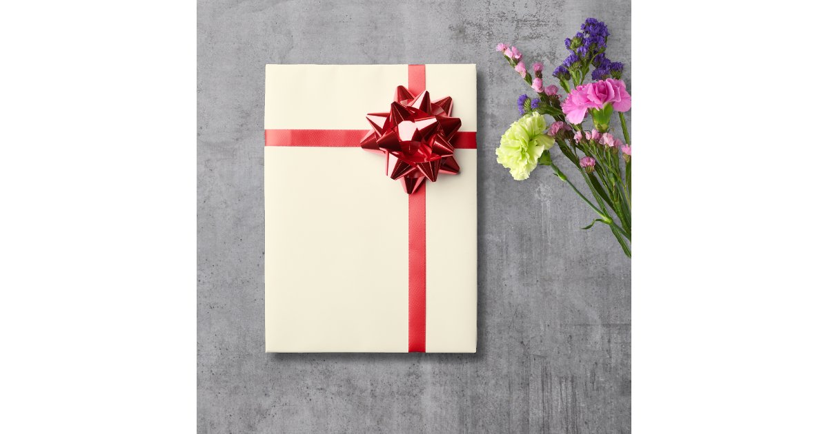 Ivory Cream Solid Color | Classic | Elegant Wrapping Paper | Zazzle