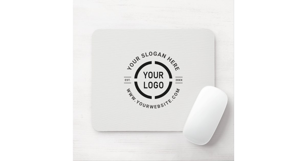 Ivory custom Logo branded promotional Mouse Pad | Zazzle