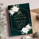 Ivory Floral Frame Green Islamic Muslim Wedding Invitation | Zazzle