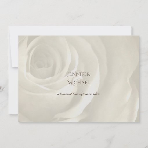 ivory floral simple elegant wedding invitation | Zazzle