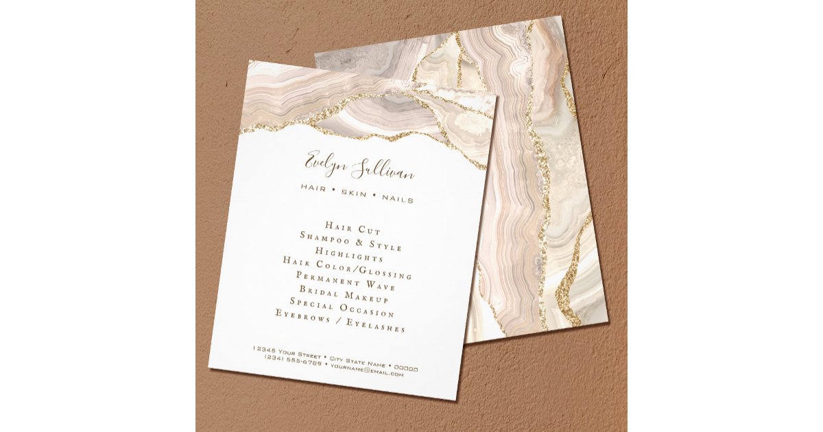 ivory gold agate flyer | Zazzle