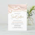 Ivory Gold Agate Sweet 16 Birthday Party Invitation | Zazzle