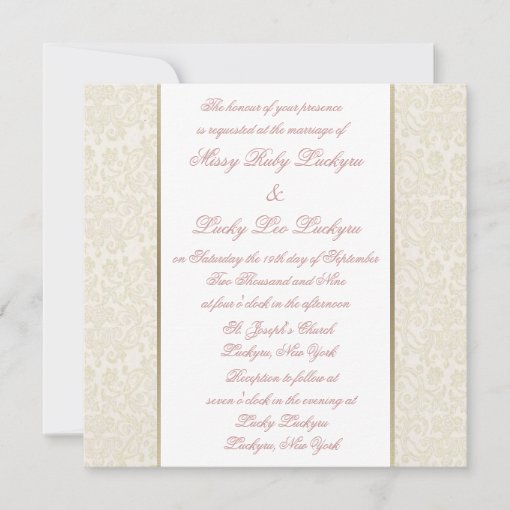 Ivory & Gold Invitation | Zazzle