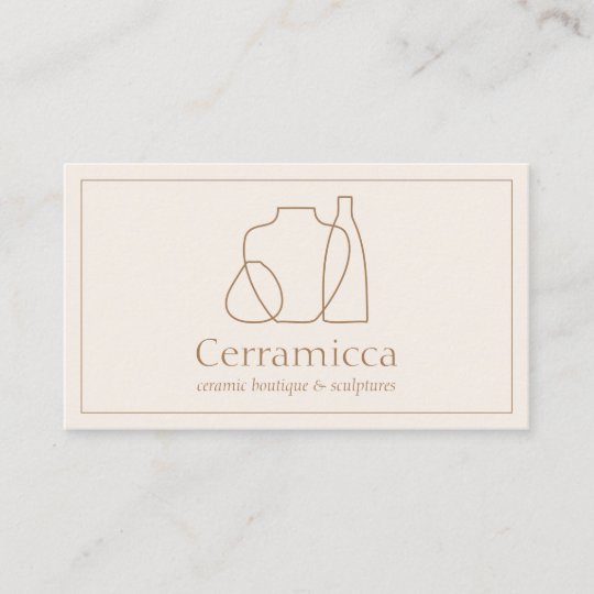 Ivory Handmade Porcelain Sculpture Vase Ceramic Business Card | Zazzle.com