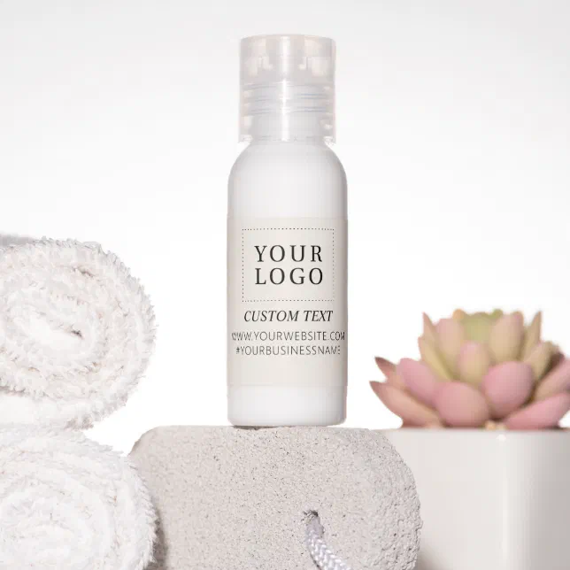 Ivory Minimal Business Logo / Promotional Hand Lotion | Zazzle