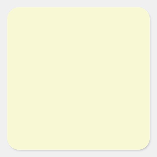 Ivory Off-White Solid Color Background Template Square Sticker | Zazzle.com