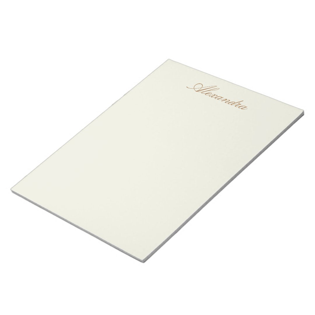 Ivory Solid Color Customize It Notepad | Zazzle