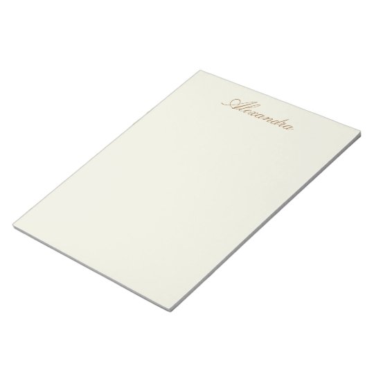 Ivory Solid Color Customize It Notepad | Zazzle.com