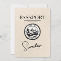 Ivory Sweden Passport Wedding Invitation | Zazzle
