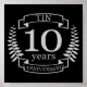 Ivory Traditional wedding anniversary 10 years Poster | Zazzle