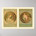 Ivy Laurel Fashion Portraits Alphonse Mucha Poster | Zazzle