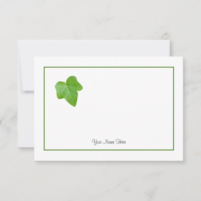 Ivy Leaf Note Card | Zazzle.com