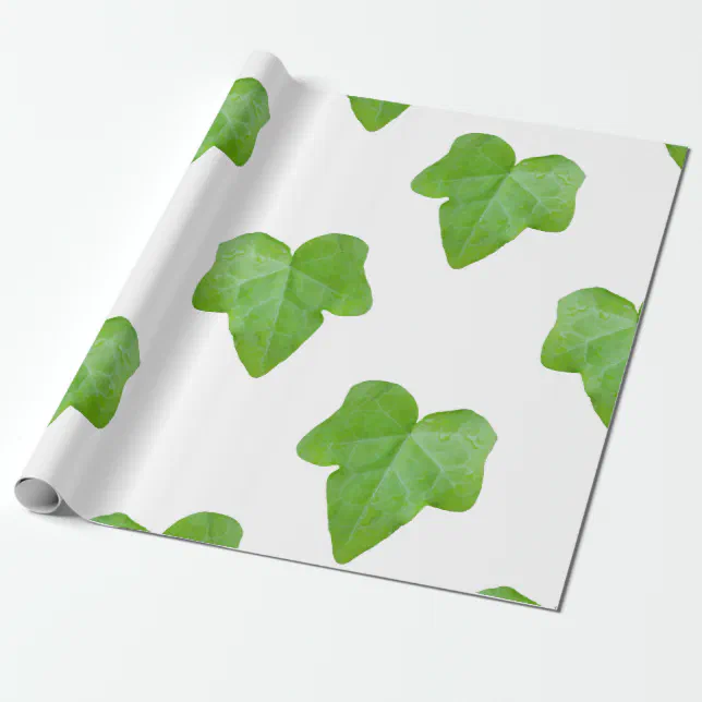 Ivy Leaf Pattern Wrapping Paper | Zazzle