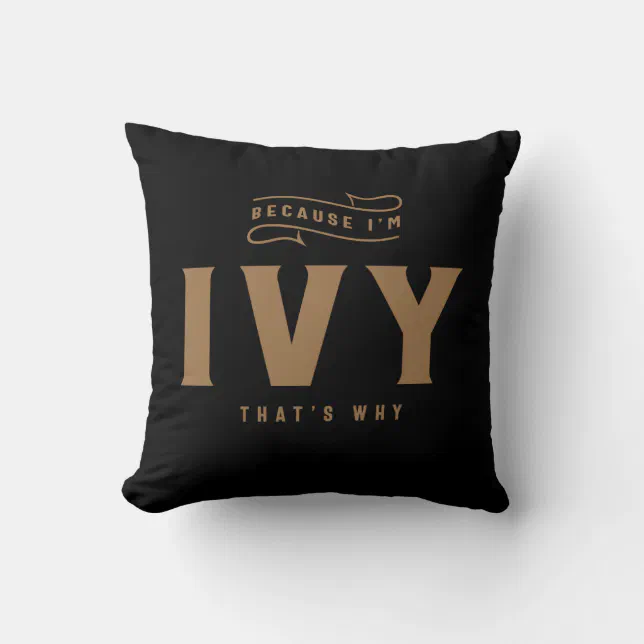 Ivy Name Personalized Ivy Birthday Name Ivy Throw Pillow | Zazzle