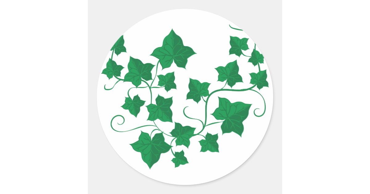 Ivy Vines Classic Round Sticker | Zazzle