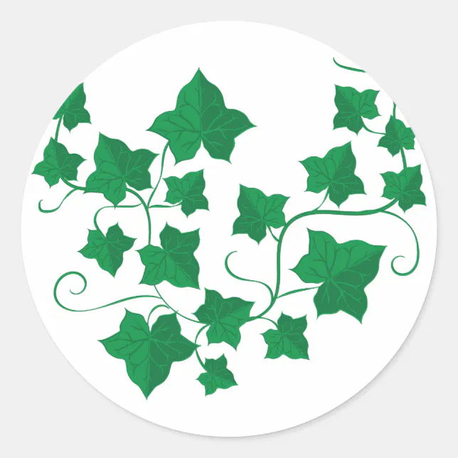 Ivy Vines Classic Round Sticker | Zazzle