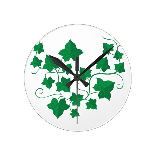Ivy Vines Round Clock | Zazzle.com