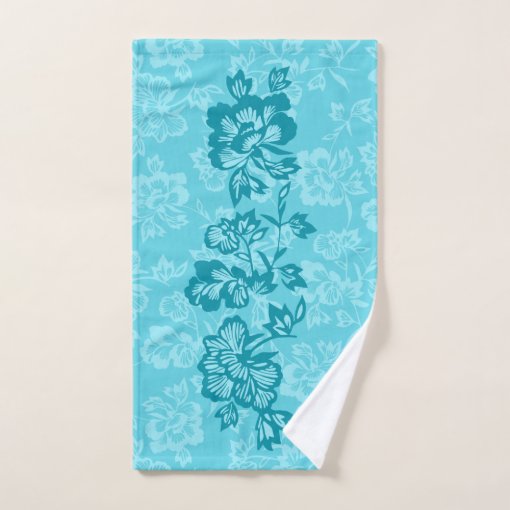 Iwalani Vintage Hawaiian Floral Coordinates-Teal Bath Towel Set | Zazzle Iwalani Vintage Hawaiian Floral Coordinates-Teal Bath Towel Set | Zazzle