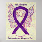 Purple Angel Art Poster Print | Zazzle.com