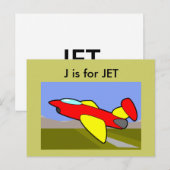 "J" is for Jet Alphabet Flashcard Postcard | Zazzle
