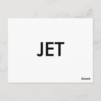 "J" is for Jet Alphabet Flashcard Postcard | Zazzle