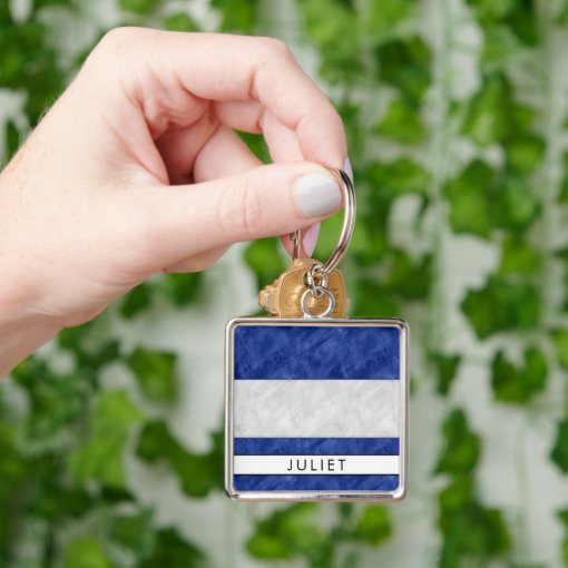 J Juliet Nautical Signal Flag + Your Name Keychain | Zazzle