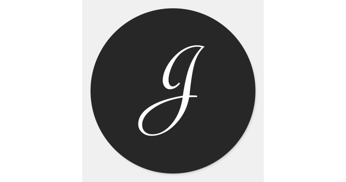 J Monogram Stickers | Zazzle