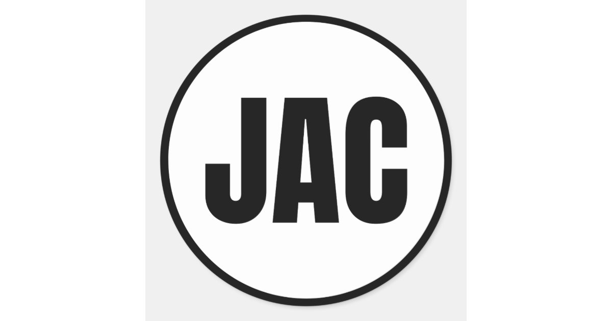 JAC - Jackson Hole Classic Round Sticker | Zazzle