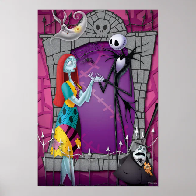 Jack and Sally Holding Hands Poster | Zazzle