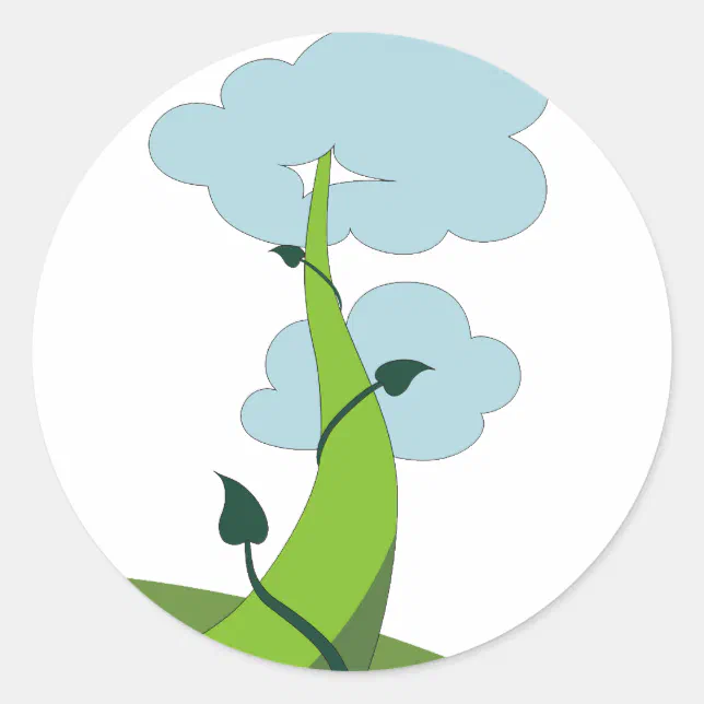 Jack and the Beanstalk Classic Round Sticker | Zazzle