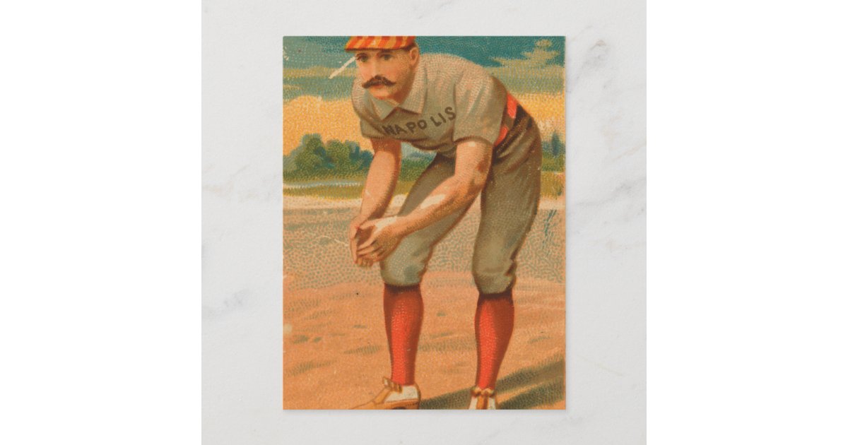 Jack Glasscock Vintage Indianapolis Hoosiers Postcard | Zazzle