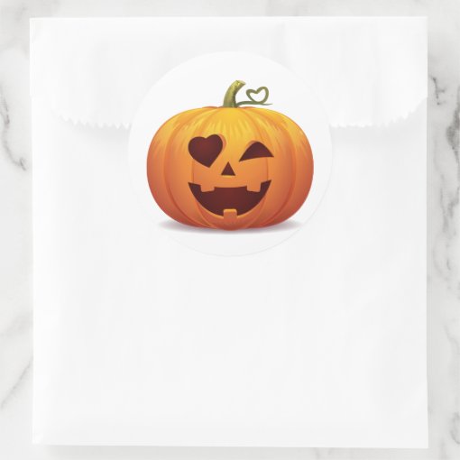 jack-o-lantern Halloween Pumpkin Classic Sticker | Zazzle