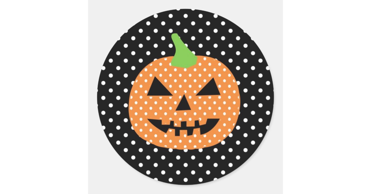 Jack-O-Lantern Halloween Sticker | Zazzle