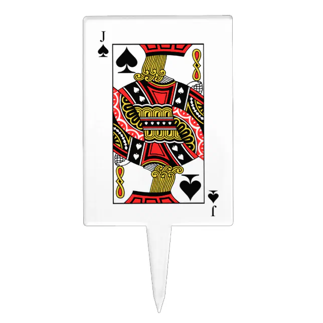 Jack of Spades - Add Your Image Cake Topper | Zazzle