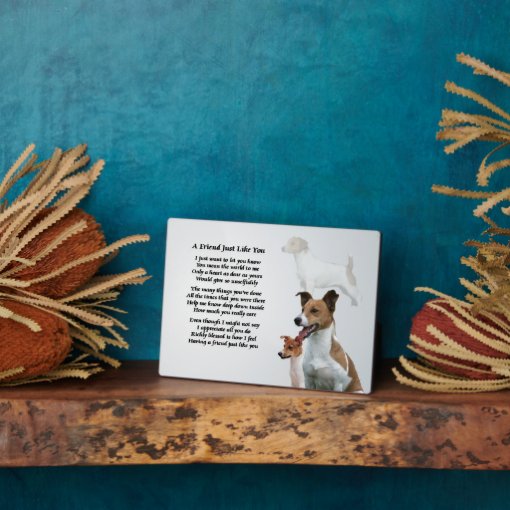 Jack Russell Dog Friend Poem Plaque | Zazzle