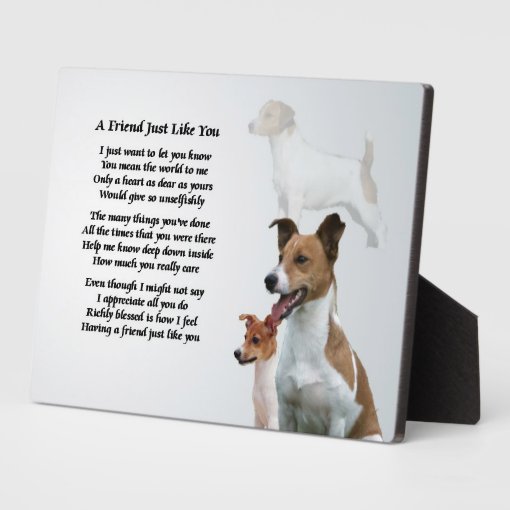 Jack Russell Dog Friend Poem Plaque | Zazzle