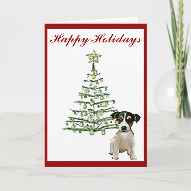 Jack Russell Holiday Card | Zazzle