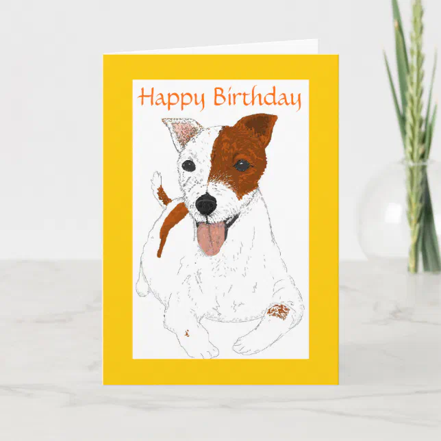 Jack Russell Terrier Birthday card | Zazzle