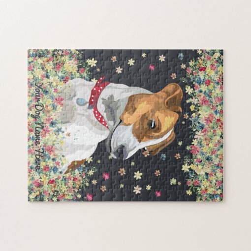 Jack Russell Terrier black Jigsaw Puzzle | Zazzle